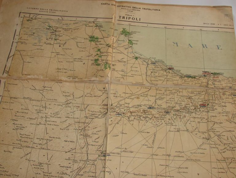 Italian map of Tripolitania | Histoire d antan
