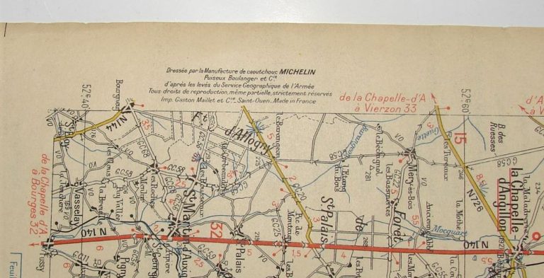 French road map of Bourgogne Franche-Comté | Histoire d antan